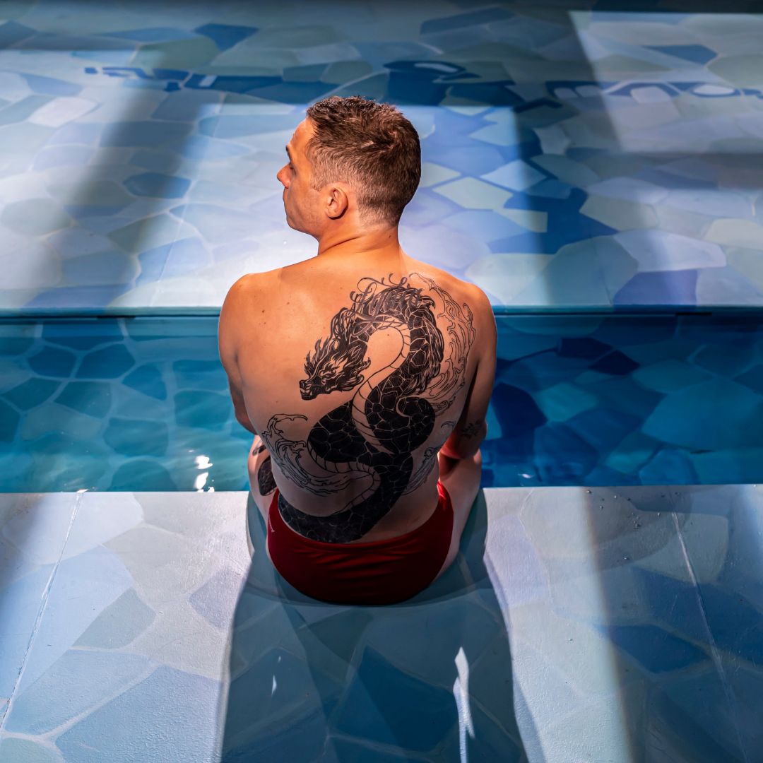 Finn Cole's Sea Serpent tattoo - how we do it... - Orange Tree Theatre